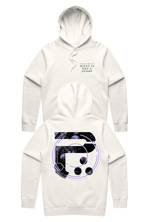 Periphery V Logo Pullover Hoodie (White) – 3DOT Recordings
